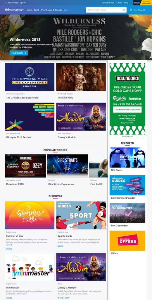 Ticketmaster UK Official Site: Tickets for Concerts, Theatre, Football ...