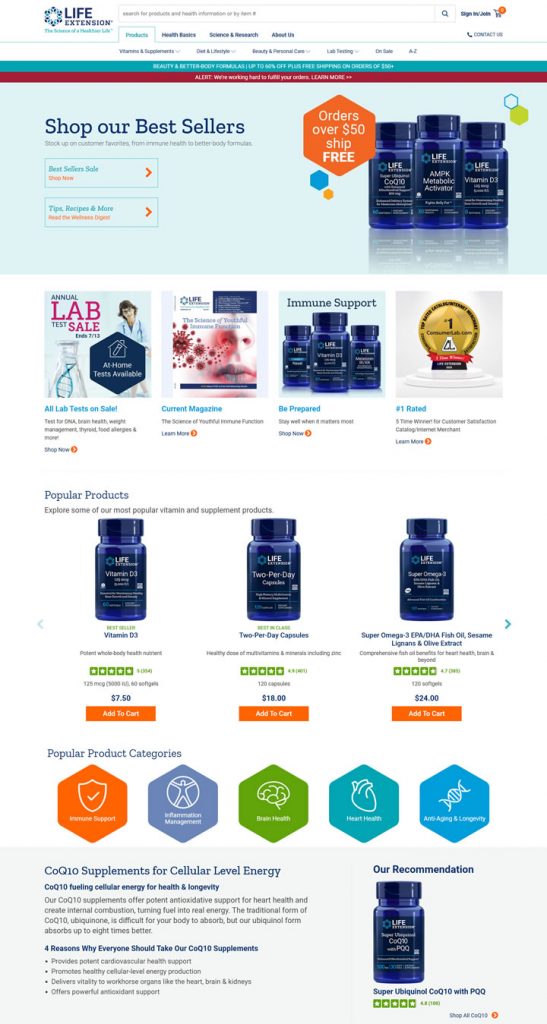 Vitamins and Supplements Rooted in Science: Life Extension - World68 ...